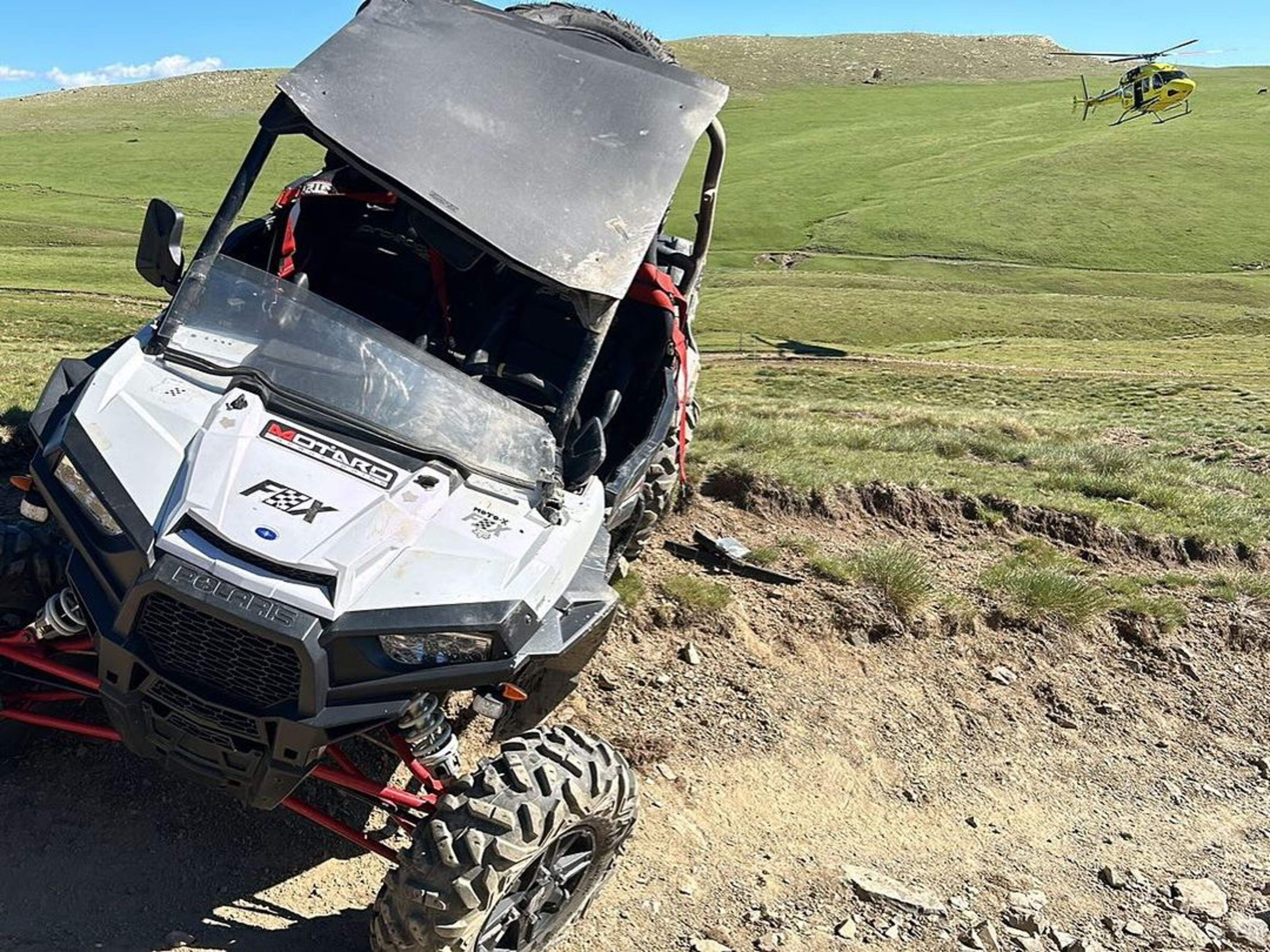 Traslladat en helicòpter a l’hospital el conductor d’un bugui ...