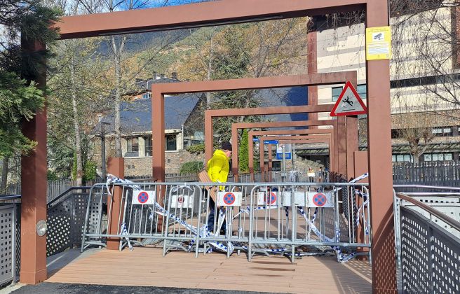 Inici dels treballs de reparació del pont de Sant Miquel a Encamp ...